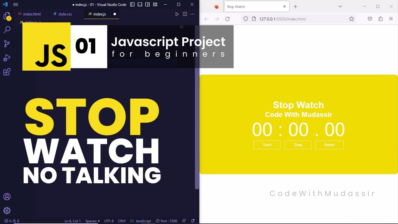 How to Build a Stopwatch Using JavaScript | ASMR Programming