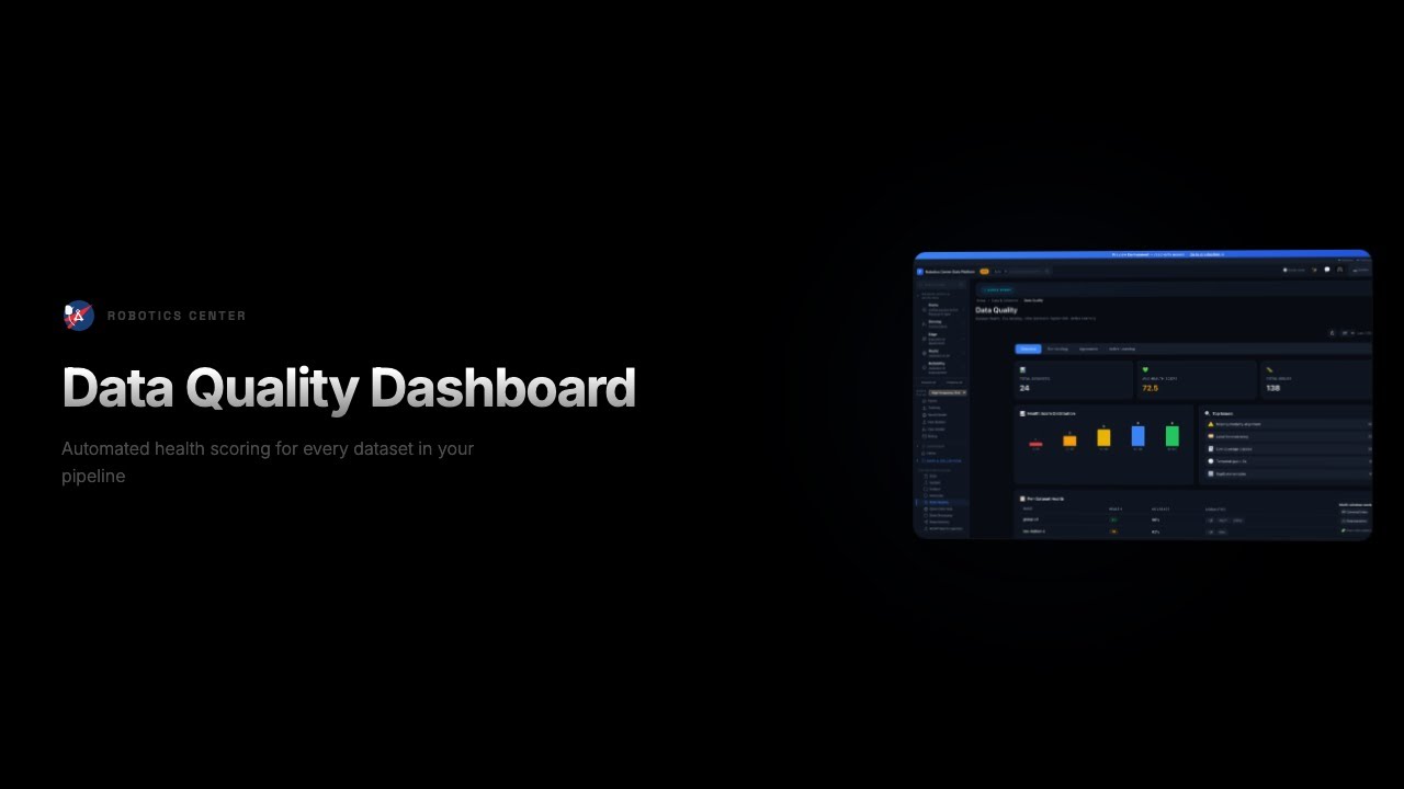 #08 Data Quality Dashboard — Robotics Center Platform Tutorial