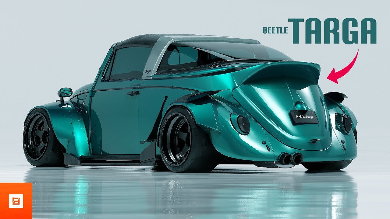 Ultra-RWB Widebody VW Beetle “Targa” Shows Forged Roof Operation in CGI ...