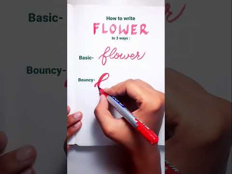 Create different ways to write a word in 3 simple steps . bouncy letter writing in same word