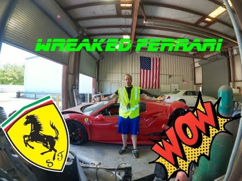 Copart Auction Walk Around Wrecked Ferrari 488 Spider One WORD WOW!!!