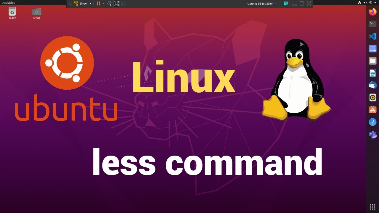 less command in linux | viewing text files in linux | Linux Command Line Tutorial