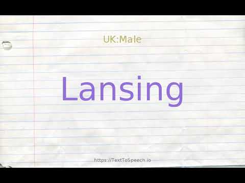 How to pronounce lansing
