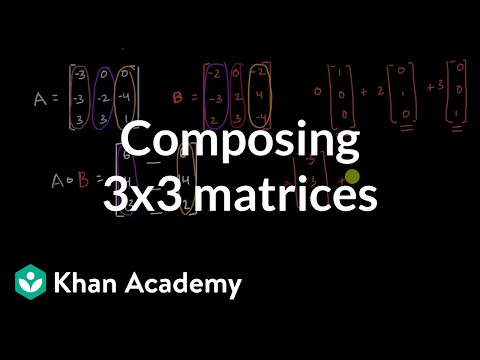 Composing 3x3 matrices (video) | Matrices | Khan Academy