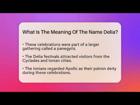 What Is The Meaning Of The Name Delia? - Talking Greece