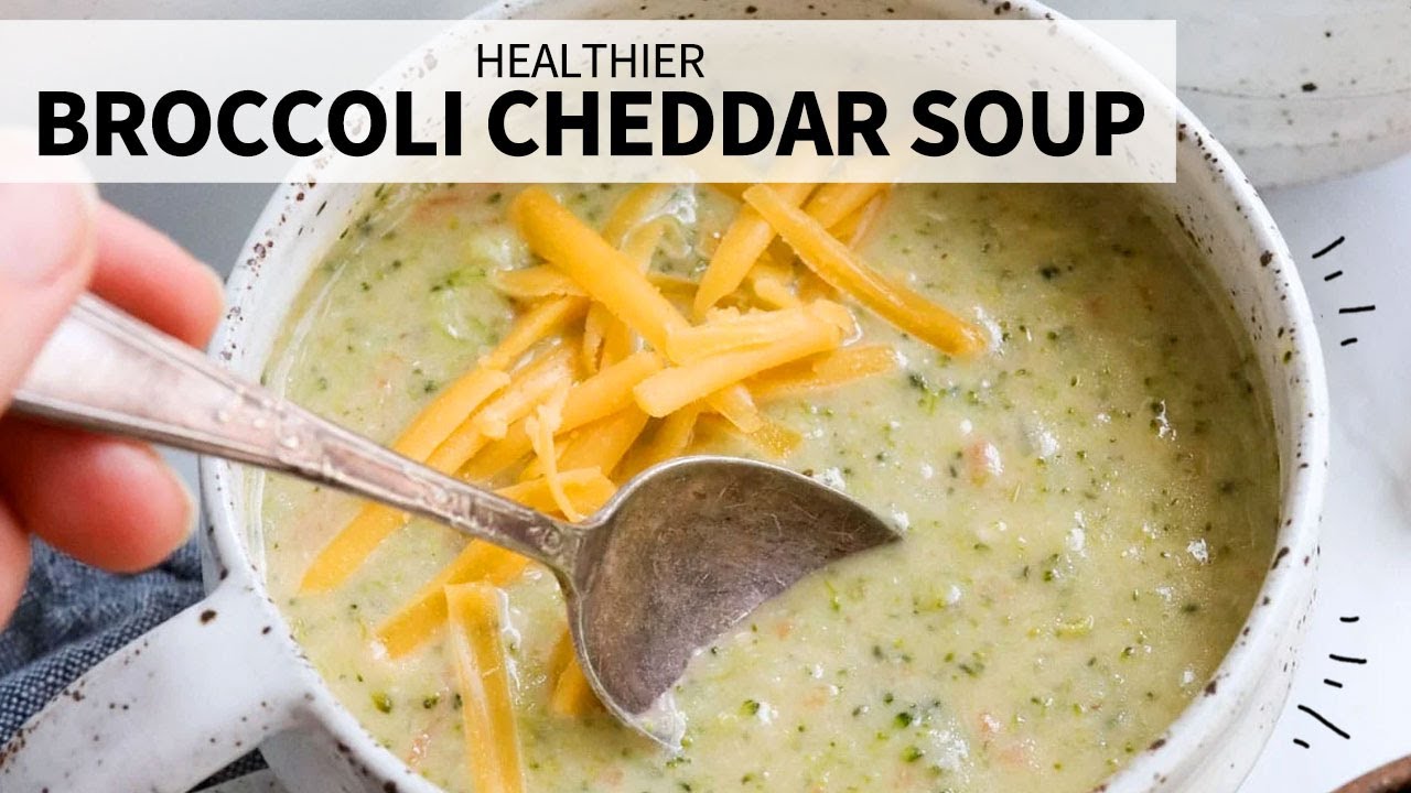 Healthy Broccoli Cheddar Soup (Panera Copycat!)
