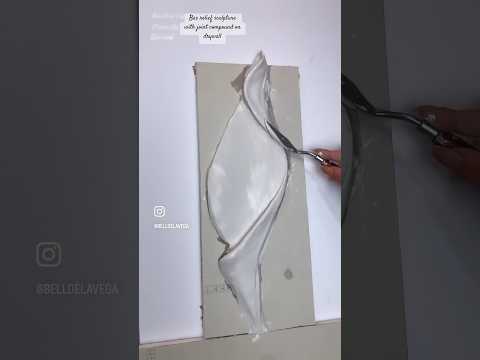 Bas relief sculpture with joint compound on drywall #basrelief #art #sculpturepainting #drywallart