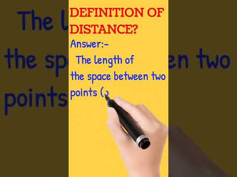 Definition of Distance? /#shorts /#definition .