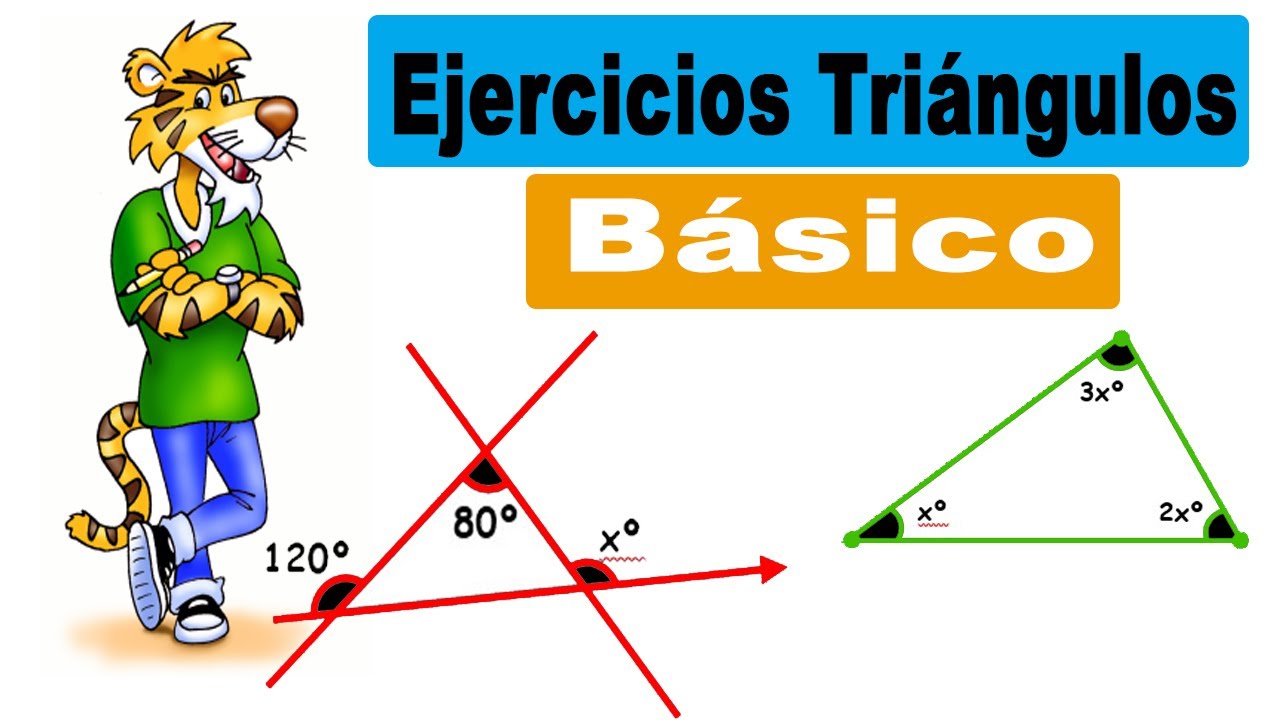 🔵 Ejercicios BÁSICOS sobre triángulos-para principiantes