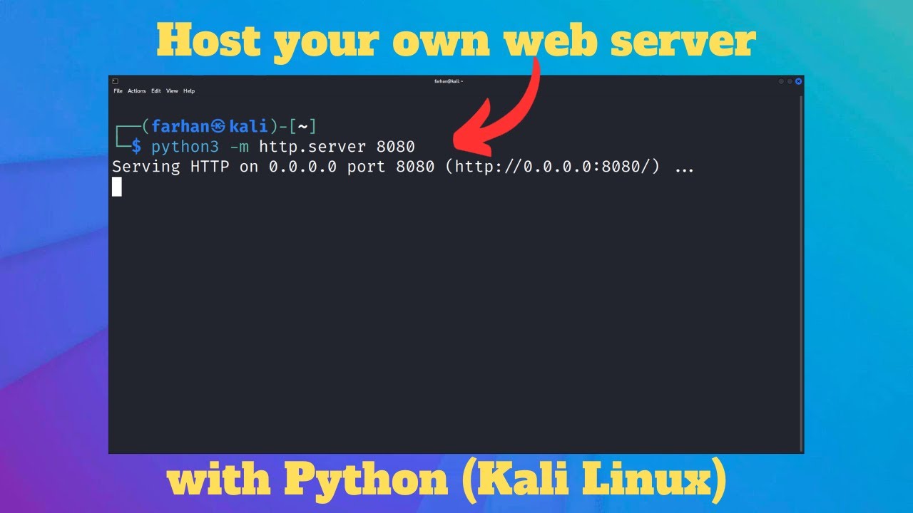 How to Host your own Web Server with Python on Kali Linux | PYTHON HTTP SERVER