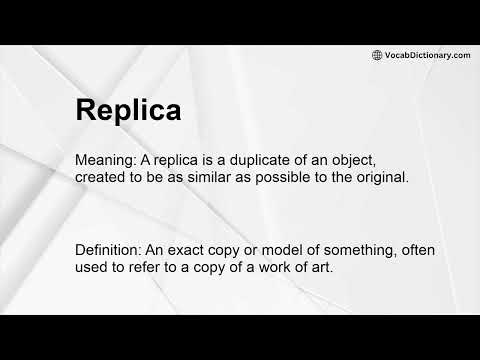 Replica Meaning