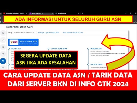 CARA UPDATE DATA ASN / TARIK DATA DARI SERVER BKN DI INFO GTK 2024