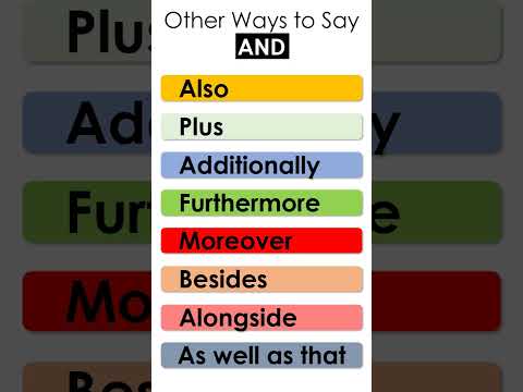 Other Ways to Say AND #dailyenglish #alternative #english