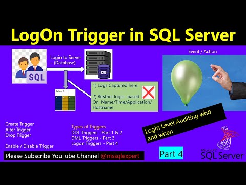 trigger | Logon trigger in sql | trigger in sql server | trigger in dbms | types of triggers in sql