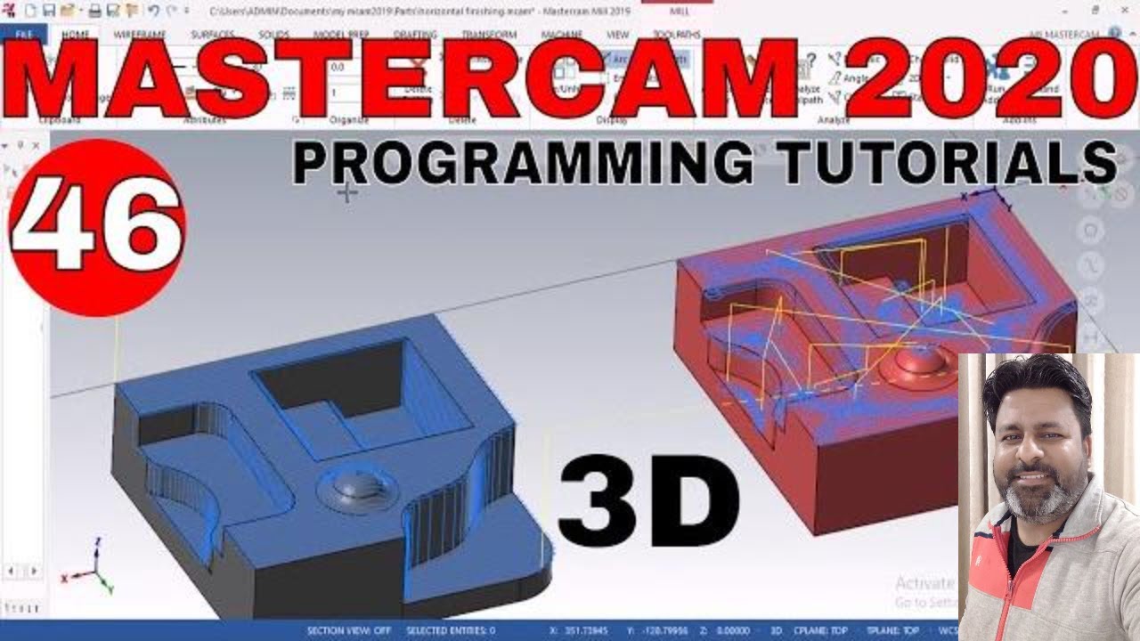 Mastercam 2020 Training tutorial | Mastercam Programming tutorials