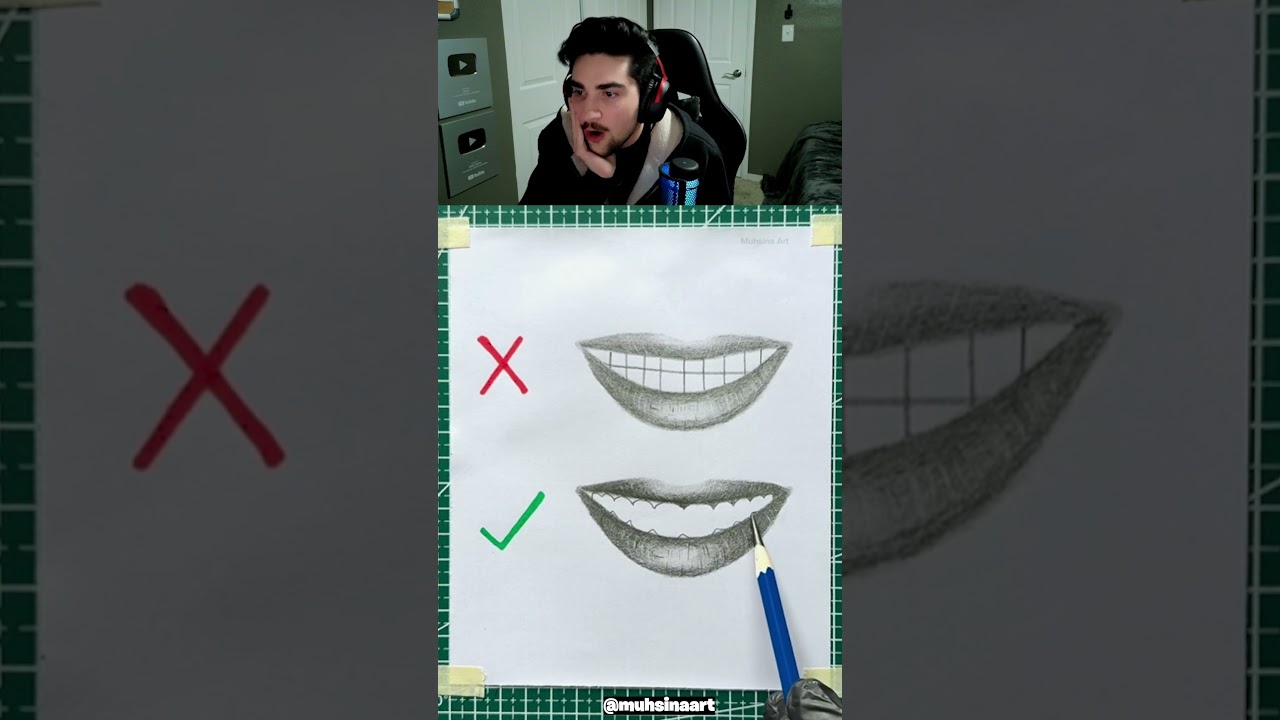 HOW TO DRAW TEETH #shorts