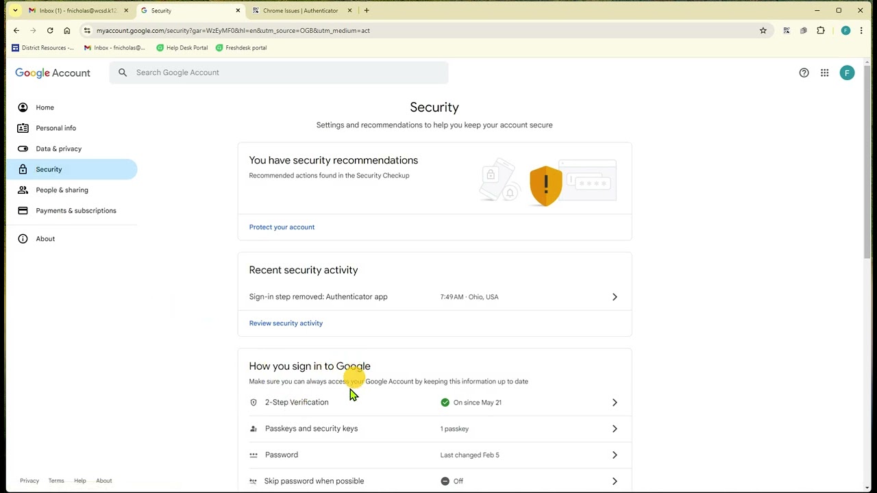 Install and use Authenticator Extension for 2SV