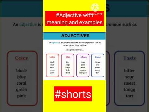 Adjective with meaning and examples#english grammar online classes#adjective in english grammar