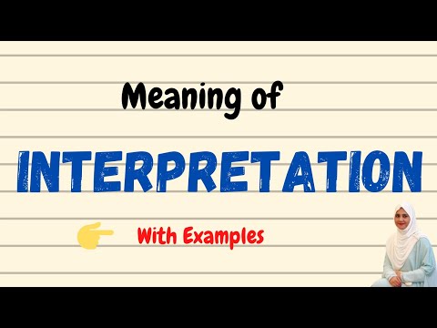Daily vocabulary | Interpretation Meaning | Vocabgram