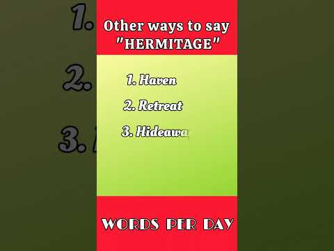 Another word for "HERMITAGE" #englishlearners #englishlearning #youtubeshorts