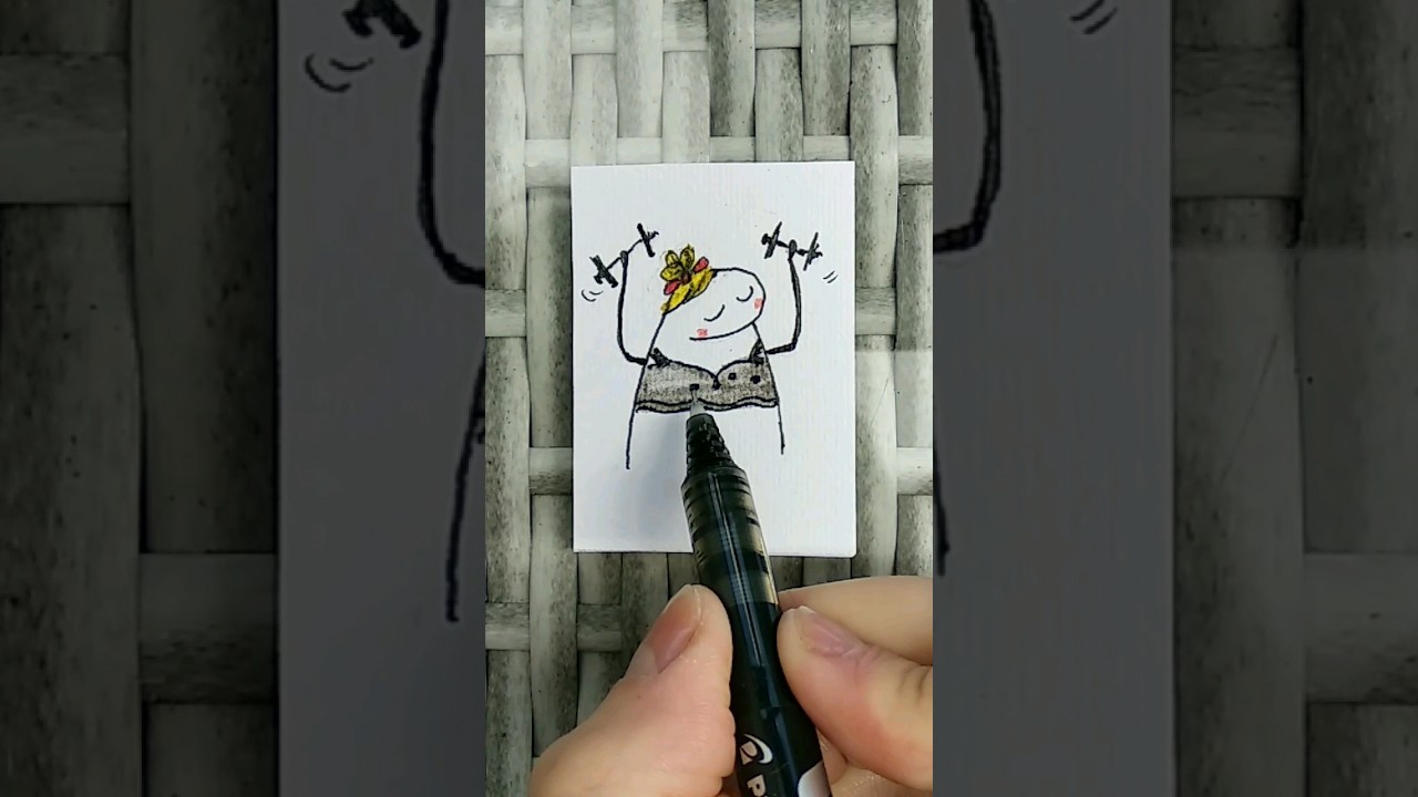 flork fitness painting #short #shorts #flork #drawingforbeginners