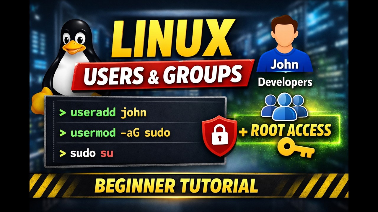 Linux Users & Groups Explained 🔐 | useradd, usermod, sudo Access (Beginner Guide)