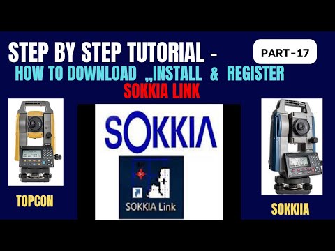 How to download,install and register sokkia link software(topcon and sokkia total station)