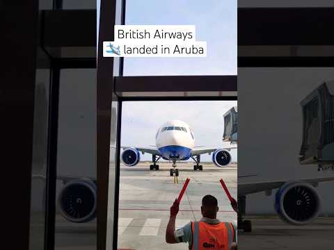 #aruba #britishairways #british 🛩 #landed #welcome #bonbini #aviation #airport #holiday 🇦🇼🤗