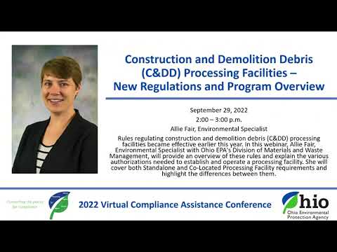 2022 VCAC - Construction & Demolition Debris C&DD Processing Facilities - New Regulations