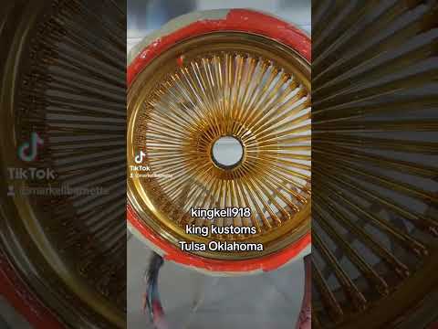 chrome to gold spokes #gold #goldpaint #24kgold #allrealgold