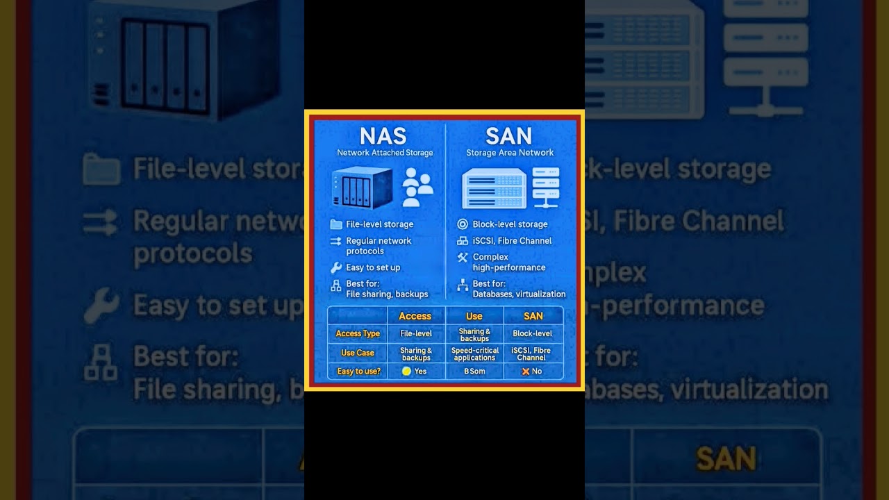 NAS vs SAN Explained | Storage Solutions for Networks & Enterprises