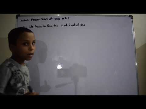 What percentage of 350 is 7 | Percentages | Mathematics
