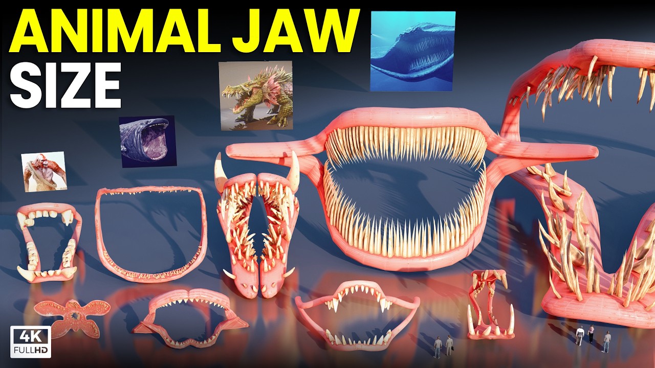 Animal Jaw Size Comparison 2026 | SEA EATER VS BEHEMOTH