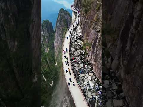 Cliff-side Stairs Demolished After Mountain Collapse