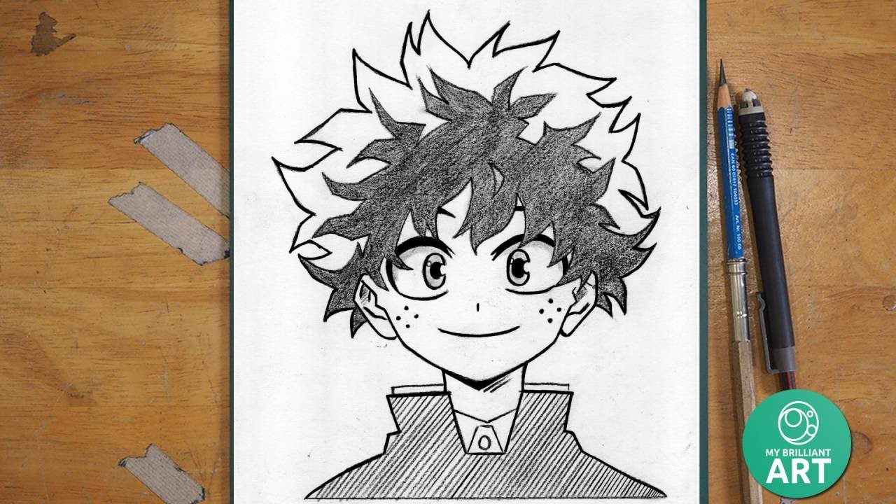 Easy DEKU Drawing for Beginners | Step-by-Step Anime Tutorial