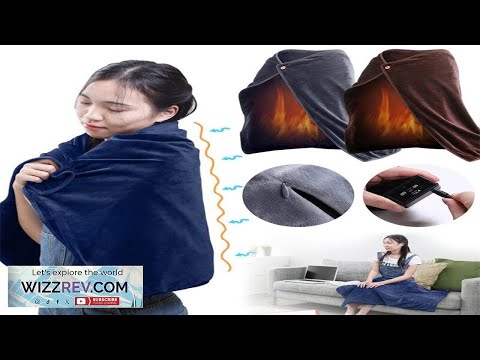 TENGOO USB Electric Heated Shawl 100*70cm Soft Flannel Heated Wrap Blanket Winter Review