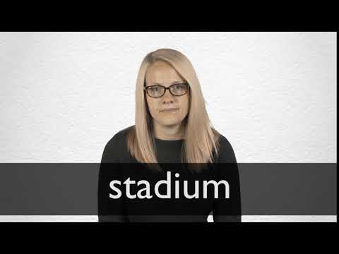 How to pronounce STADIUM in British English