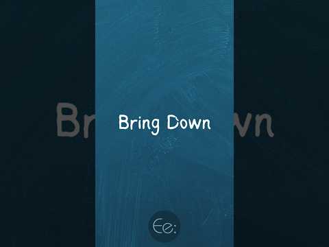 Bring Down 📉⬇️ What Does It Mean? English Explained #phrasalverbs #phrases #expression #meaning #esl