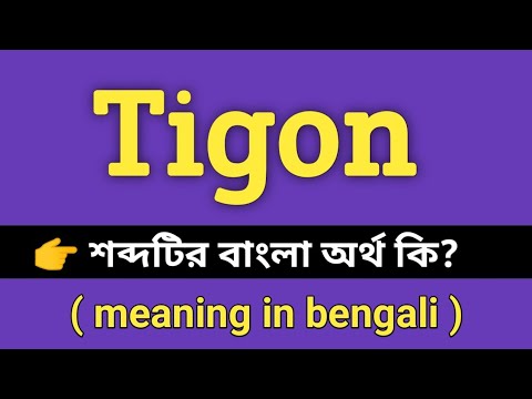 Tigon Meaning in Bengali || Tigon শব্দের বাংলা অর্থ কি || Bengali Meaning Of Tigon