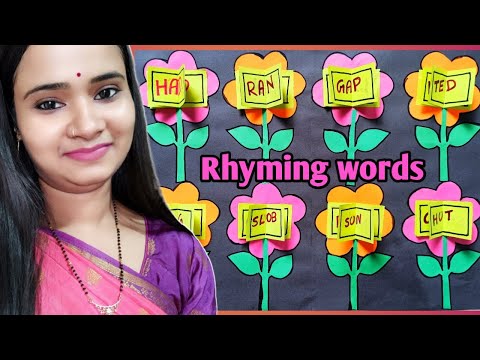 Rhyming Words TLM | How To Make Rhyming Words TLM Or Project | Word Family Chart |