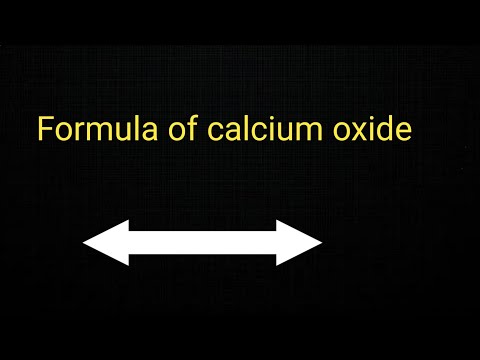 formula of calcium oxide||How to write chemical formula of calcium oxide