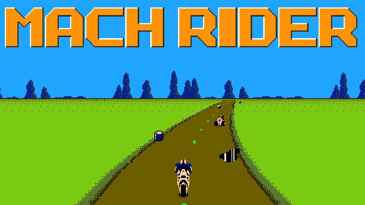 Mach Rider (Famicom / NES, 1985) — Fighting, Endurance, and Solo Courses Session 🏍️💣🛣️