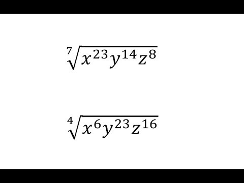 Simplify Radicals with Variables (Large Index and Exponents) | Math ...