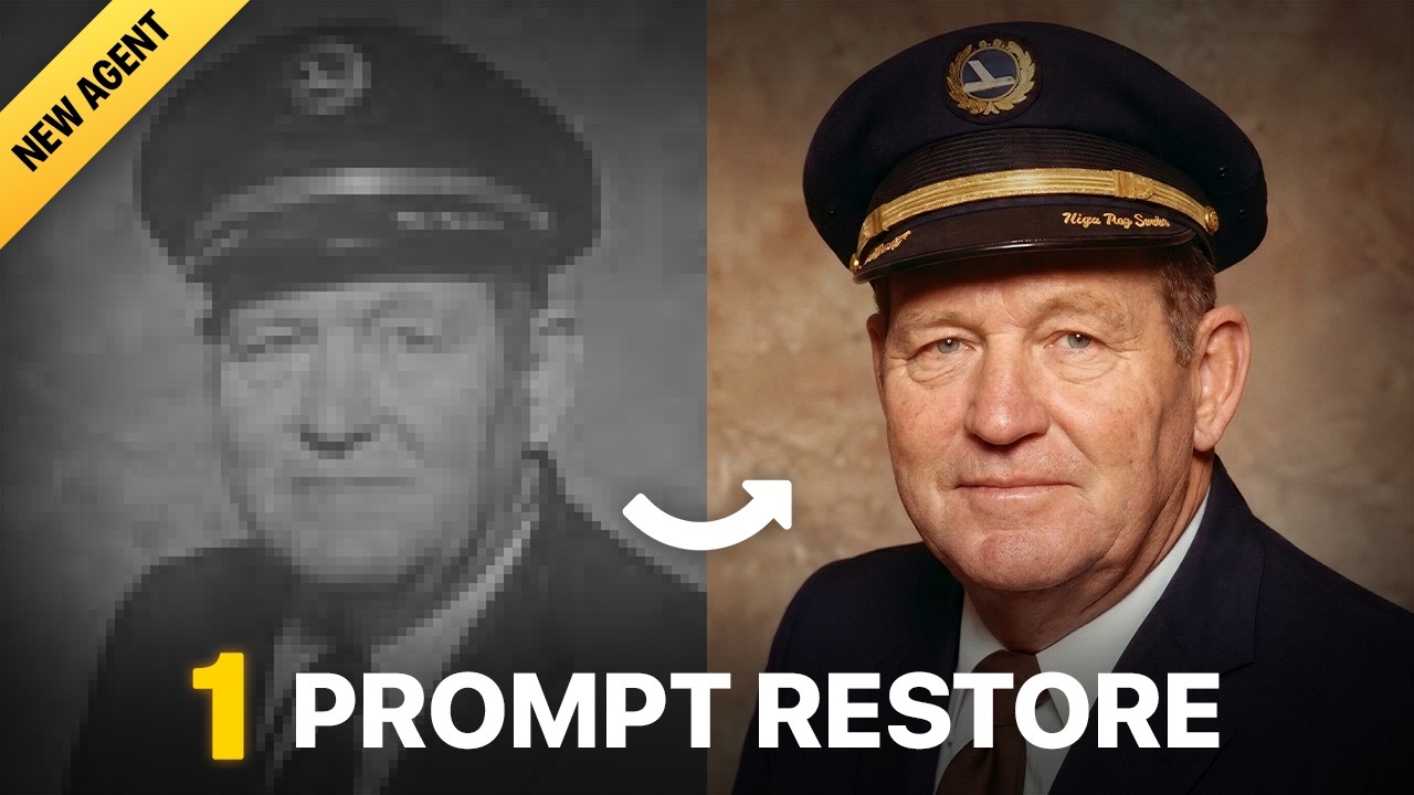 This NEW AI Agent Restores ANY Old Photo with ONE Prompt