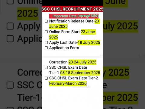 ssc chsl recruitment 2025-26 |govt job#shortsfeed #exam #recruitment #job