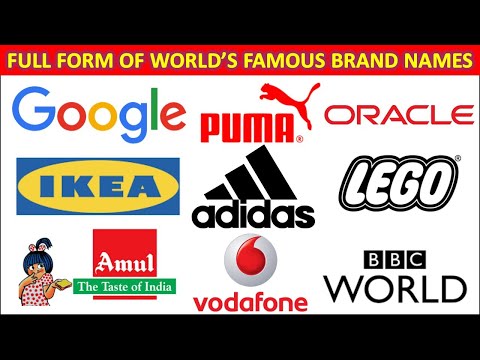 Full Form of World's Famous Brand Names