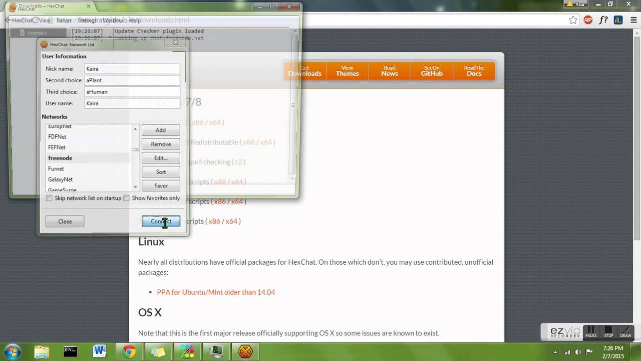 Setting Up an IRC Client Channel