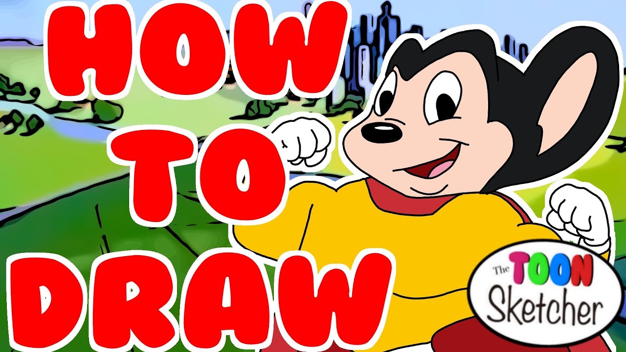 How to Draw Mighty Mouse - Step By Step Tutorial