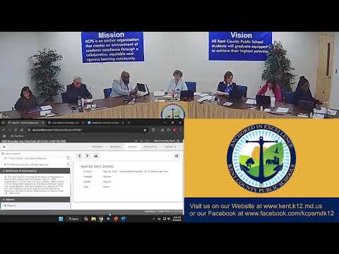 Kent County Public Schools Special Board of Education Budget Meeting, May 5th, 2025
