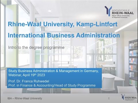 Rhine Waal University of Applied Sciences: B A International Business Administration